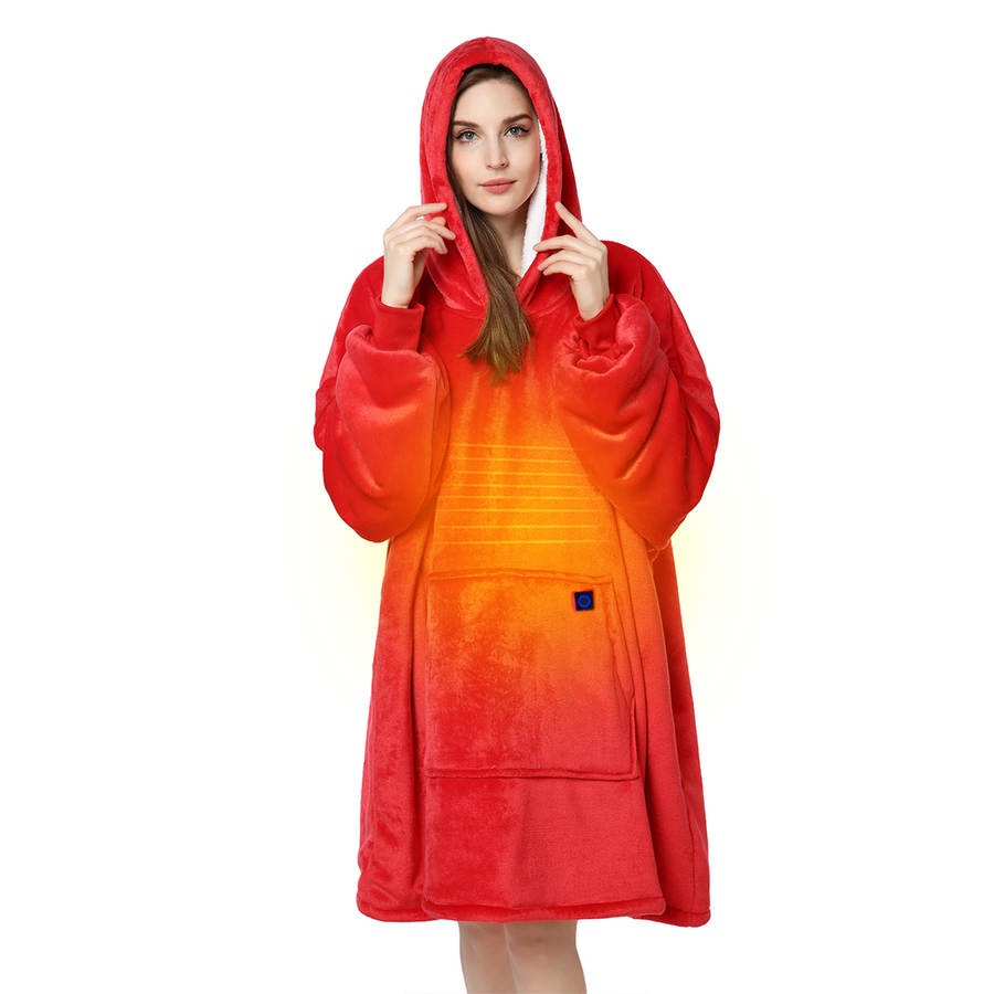 Warm Daddy® Full-Body (Front & Back) Heated Robe with Power Bank ...